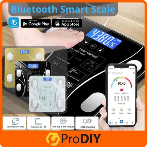 Digital Smart Body Fat Scale Penimbang Multifunction Bluetooth Weight LCD Display Digital