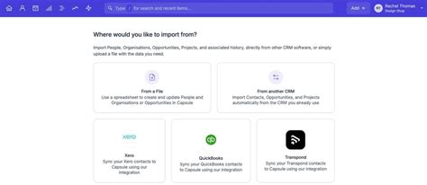 Migrating Data Capsule Crm