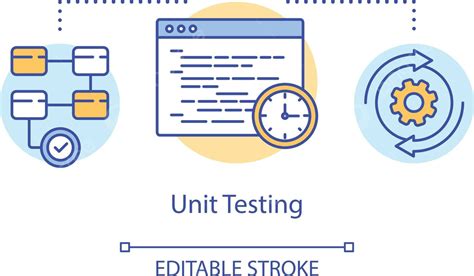 Icon For Software Testing Process Vector Outline Drawing Editable