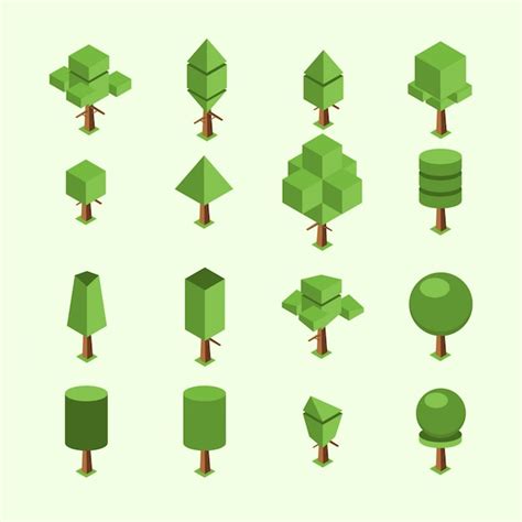 Premium Vector Isometric Flat Design Tree Illustration