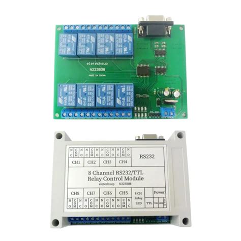 New 8ch Dc 12v Rs232 Relay Module Serial Pport Remote Control Switch