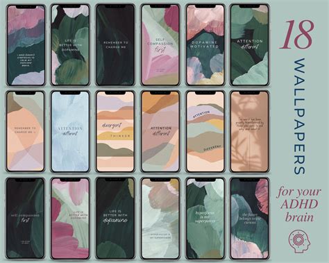 Adhd Phone Wallpapers For Ios Or Android Smartphones By An Etsy Canada
