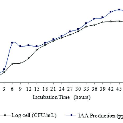 Growth Curve And Iaa Production Of Isolate Bs 4 On Nb Medium Containing