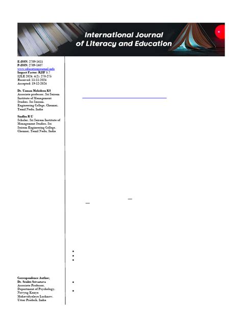 Usman Mohideen Ks And Sindhu Ru Pdf Statistics Brand