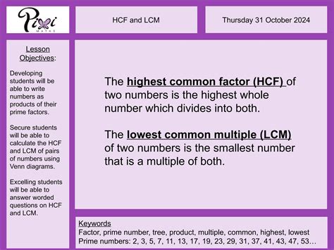 Hcf And Lcm Venn Pixippt Pptxlllllllkkjjn Ppt