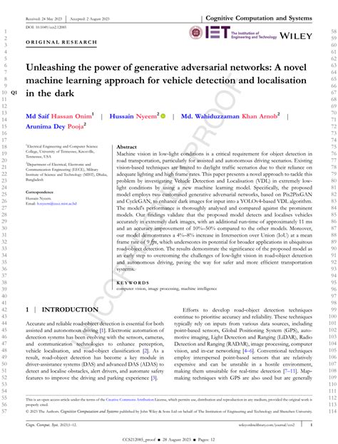 PDF Unleashing The Power Of Generative Adversarial Networks A Novel Machine Learning Approach