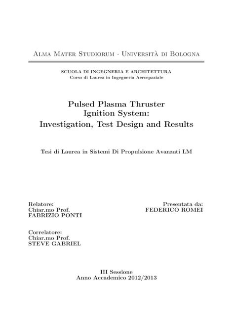 Pdf Pulsed Plasma Thruster Ignition System Investigation Test Design Dokumen Tips