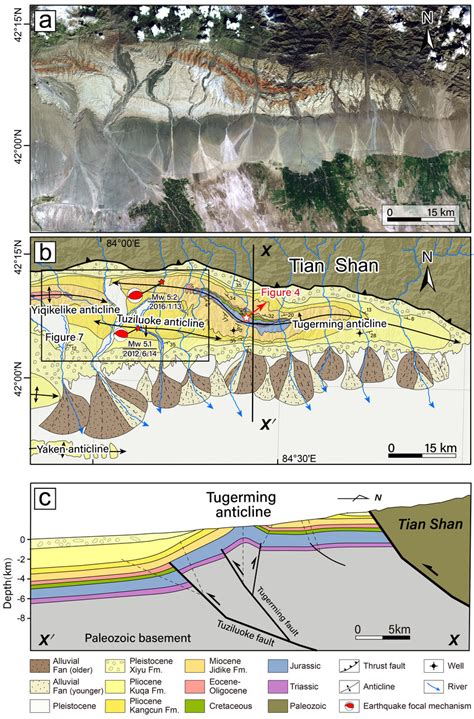 Remote Sensing Image Geological Map And Subsurface Structure Of The Download Scientific