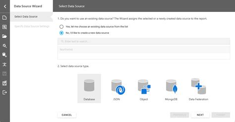 Data Source Wizard Fullscreen Net Reporting Tools Devexpress