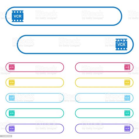 Vcr Movie Standard Icons In Rounded Color Menu Buttons Stock Illustration Download Image Now