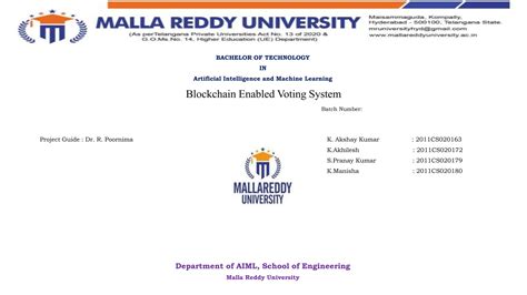 blockchain enabled voting system major project pptx computing