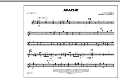 Apache Eb Alto Sax By Tim Waters Sheet Music For Marching Band At