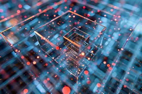 Binary Numeric Data Transmission Chain Of Nodes Connected In A Network