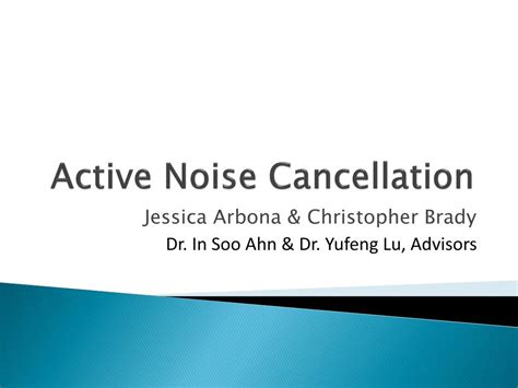 PPT Active Noise Cancellation PowerPoint Presentation Free Download ID 1780173