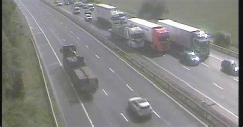 M5 Traffic Live Motorway Shut In Both Directions After Five Vehicle