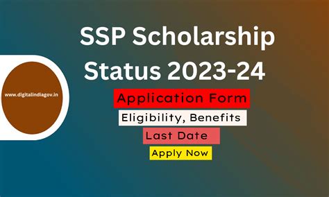 Ssp Scholarship Status 2023 24 Last Date Eligibility Benefits