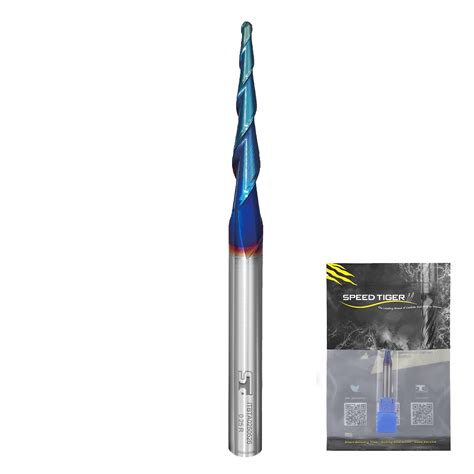 Speed Tiger 碳化鎢錐形銑刀 Itbta Cnc 雕刻鑽頭 球尖 R0 25 1 4 英吋 約 7 6 公分 刀柄3 英吋 約 7 6 公分 橢圓形