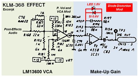 synth hacker polysix drive diode distortion