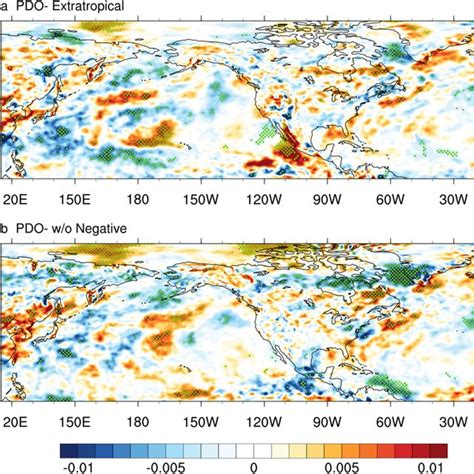 As In Fig 6 But For The A Extratropical Pdo− And B Pdo− Without Download Scientific Diagram