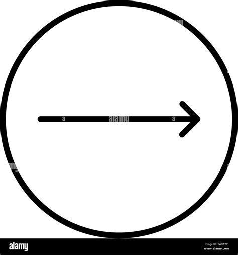 Swipe Icon Arrow On Circle Button Symbol Arrow Right Abstract Scroll