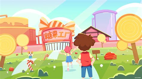 糖果工厂风格插画设计作品 设计人才灵活用工 设计dna