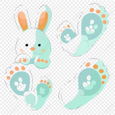 토끼 발 클립 아트 상표 만화 Png 일러스트 무료 다운로드 Lovepik
