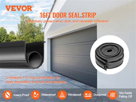 Vevor Garage Door Seals Bottom Rubber U Shape O Ring Garage Door