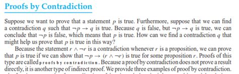 Discrete Mathematics Next Step To Take To Reach The Contradiction