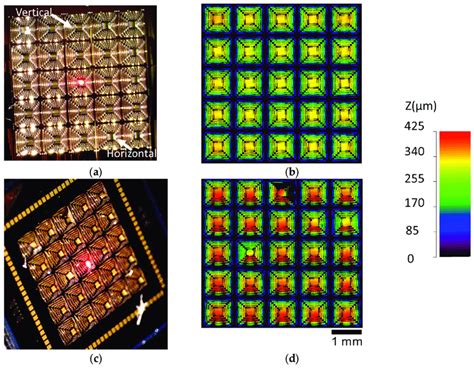 Fabricated 5 × 5 Arrays Of Structures A Uncoated No Cr Optical