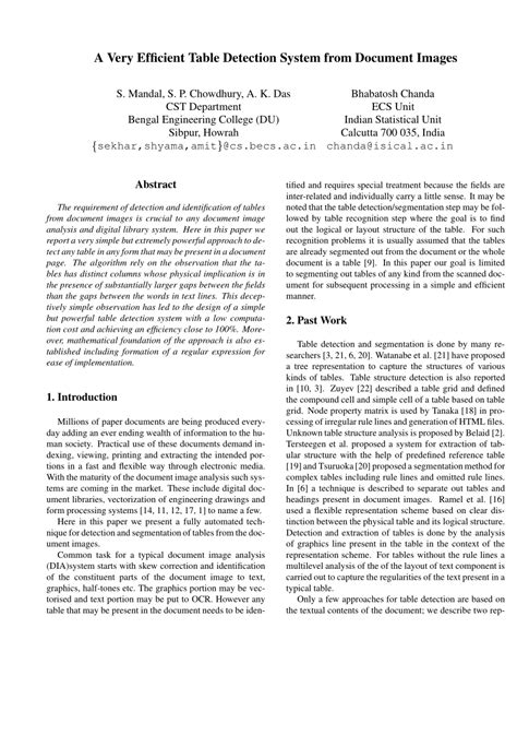 Pdf A Very Efficient Table Detection System From Document Images
