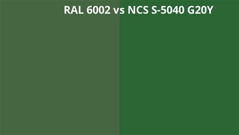 Ral 6002 Vs Ncs S 5040 G20y Ral Colour Chart Uk