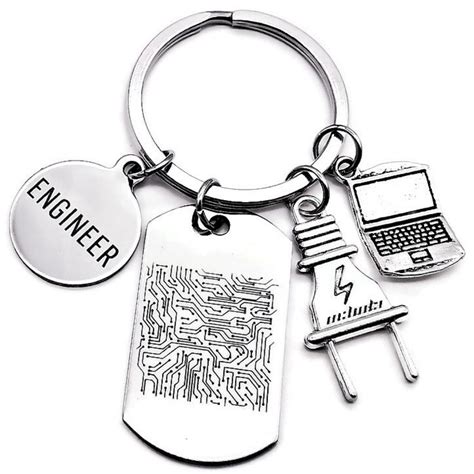 Engineer Keychain Circuit Board Keychain Electrical Engineer T
