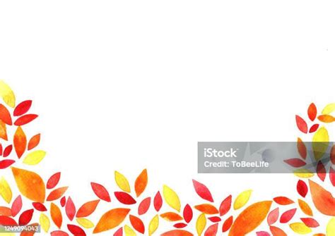 추수감사절 축제에서 장식을 위한 가을 수채화 프레임 배경이 남습니다 0명에 대한 스톡 벡터 아트 및 기타 이미지 0명 가을 계절 Istock