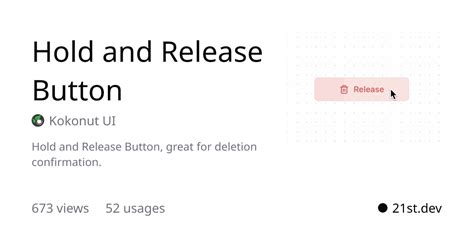 Hold And Release Button 21stdev Craft With Ai 21stdev