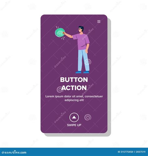 Press Button Action Vector Stock Vector Illustration Of Press 315775458