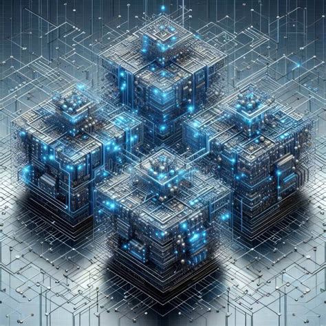 Quantum Computing Schematic Concept Stock Illustration Illustration