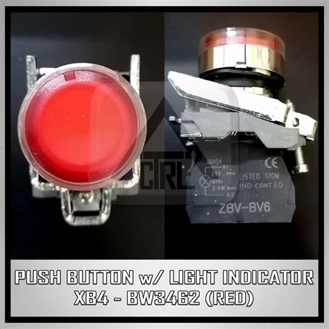 XB BW RED V V ILLUMINATED PUSH BUTTON Mm MOMENTARY VAT INCLUDED PRICES Shopee