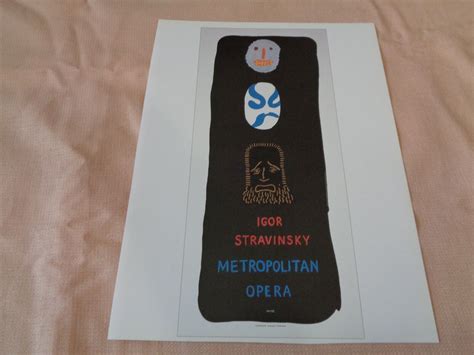 David Hockney Art Offset Lithograph Igor Stravinsky Metropolitan Opera