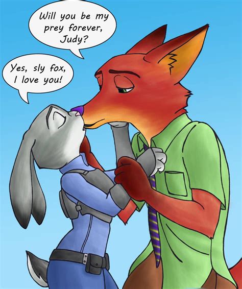 Love And Kiss By Nightmoonrising Zootopia Zootopia Nick And Judy