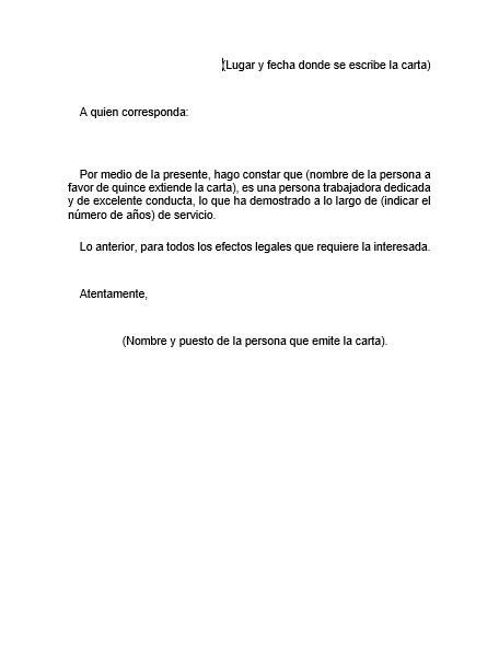 Carta De Buena Conducta Ejemplos Y Formatos Word Pdf