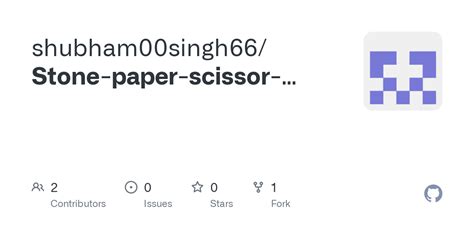 Github Shubham00singh66stone Paper Scissor Game Ceated Using Python