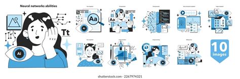 Neural Network Abilities Set Selflearning Computing Stock Vector