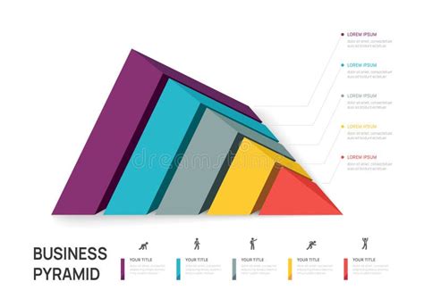 Infographics Triangular Pyramid Chart Timeline Business 5 Steps To Success Template Stock