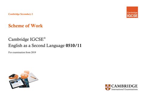 IGCSE Scheme Of Work