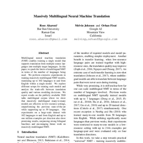 Massively Multilingual Neural Machine Translation Acl Anthology