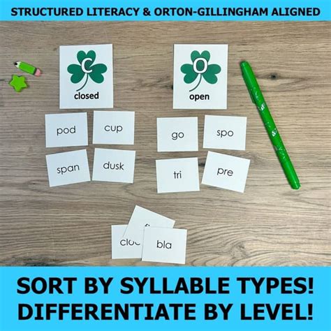 Clover Syllable Types Poster And Sort By Optimize Learning Resources