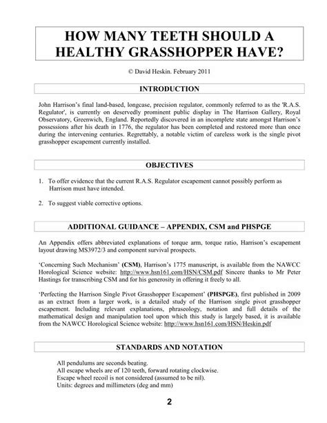 Pdf How Many Teeth Should A Healthy Grasshopper Escapemente Have David Heskin Dokumentips
