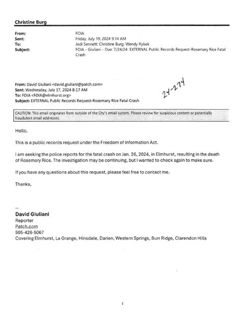 Rosemary Rice Fatal Crash Elmhurst Pdf