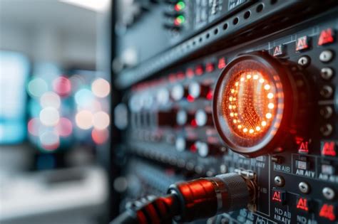 Illuminated Server Racks In A Secure Data Center Representing Robust Digital Infrastructure