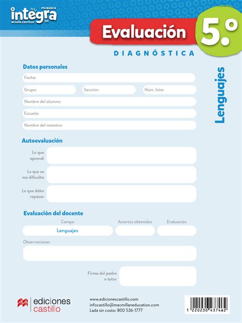 Integra 5 Cuaderno Evaluacion Diagnostica Pdf Respiración México